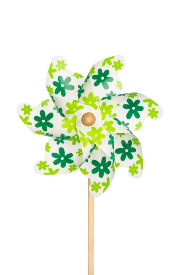 Colorful Pinwheel Isolated on White Stock Photo - Image of spinning ...