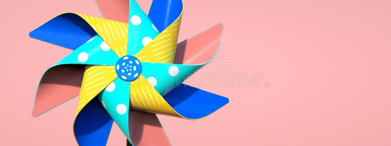 Colorful Pinwheel Panoramic Layout Stock Illustration - Illustration of ...