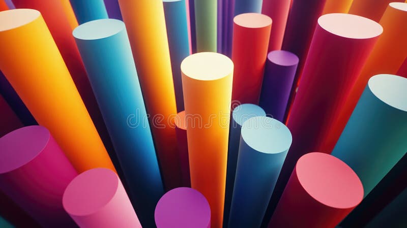 Colorful Pipes Abstract Art Stock Illustration - Illustration of ...
