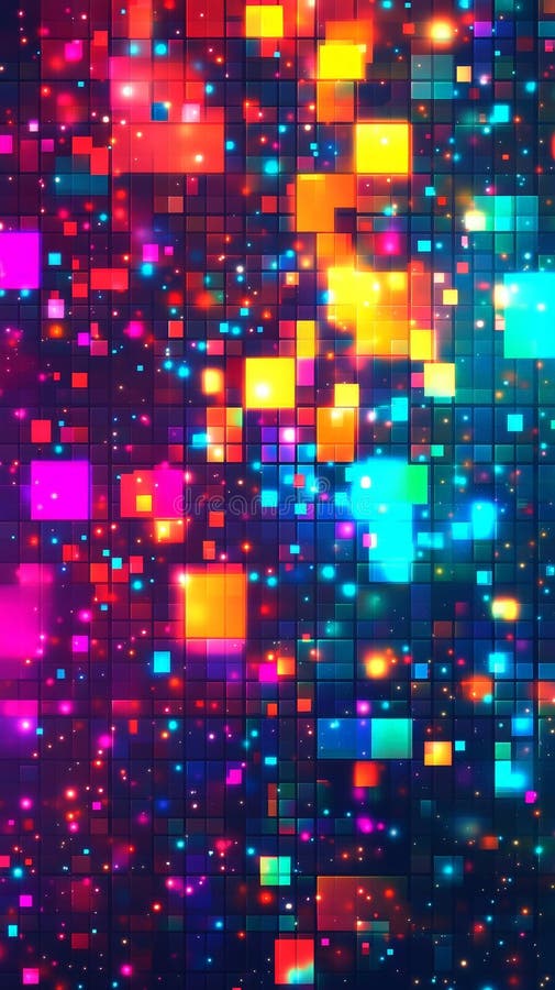 Colorful Pixel Pattern Design Stock Illustration - Illustration of ...