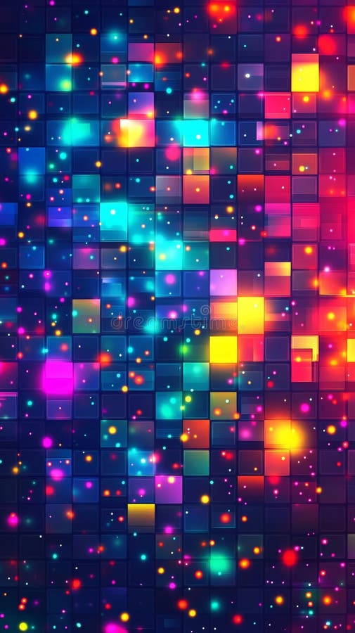 Colorful Pixel Pattern Design Stock Illustration - Illustration of ...