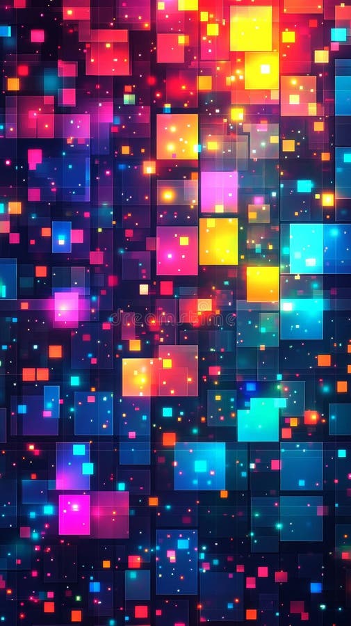 Colorful Pixel Pattern Design Stock Illustration - Illustration of ...