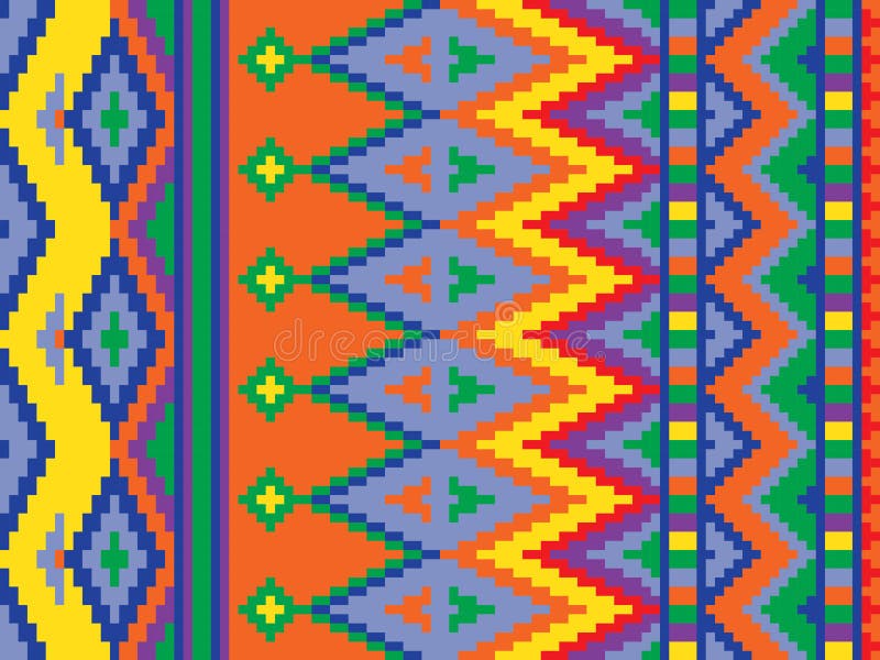 Colorful Pixel Seamless Pattern Stock Illustration - Illustration of ...