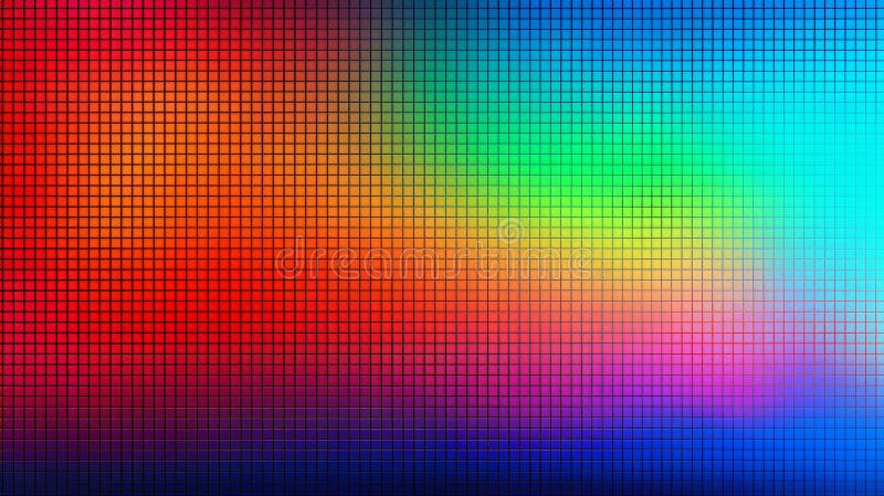 Colorful Pixel Textured Display on LED Screen AI Generated Stock ...