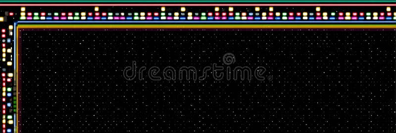 Retro Arcade Ad Frame Featuring Blinking Pixel Border in a Vibrant ...