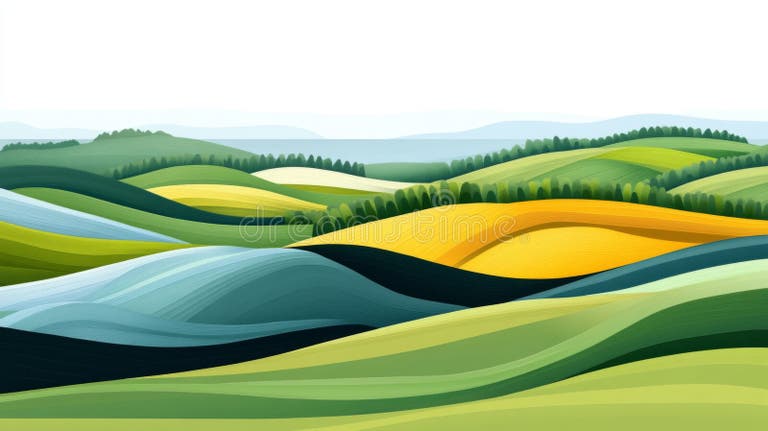 Colorful Pixelated Hillscape Landscape Stock Illustration ...