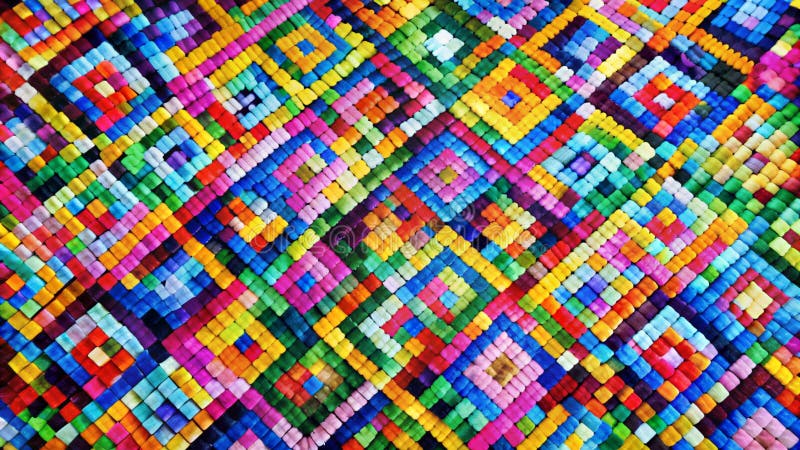 Colorful Pixelated Mosaic-pattern Background Stock Photo - Image of ...