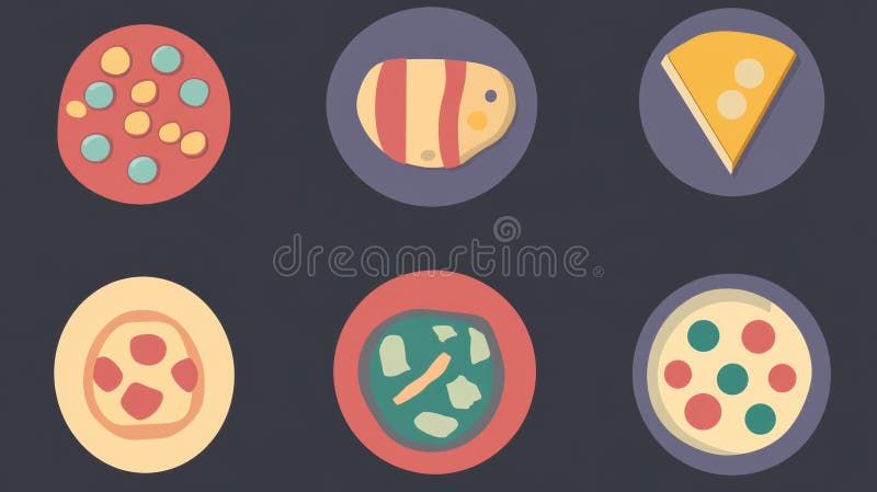 A Colorful Pizza Pattern stock illustration. Illustration of delicious ...