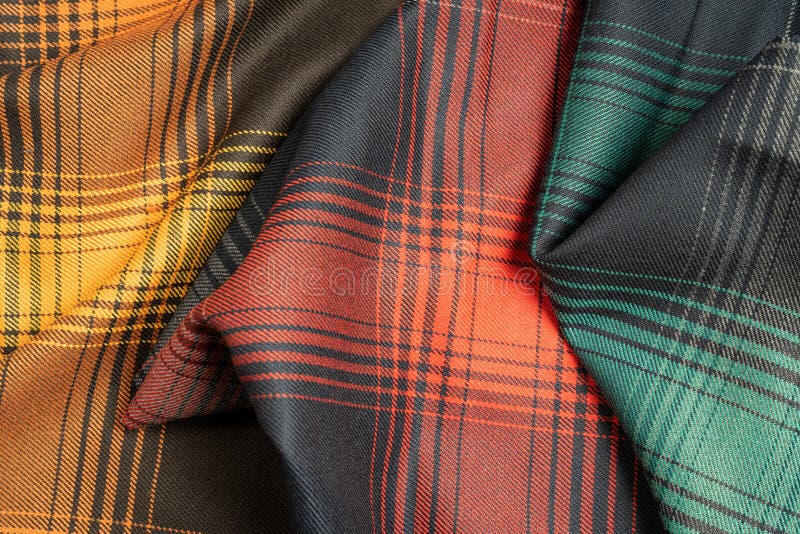 Colorful Plaid Fabric Samples Texture for the Background Stock Image ...
