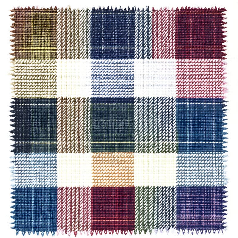 Colorful Plaid Fabric Texture Background Stock Illustration ...