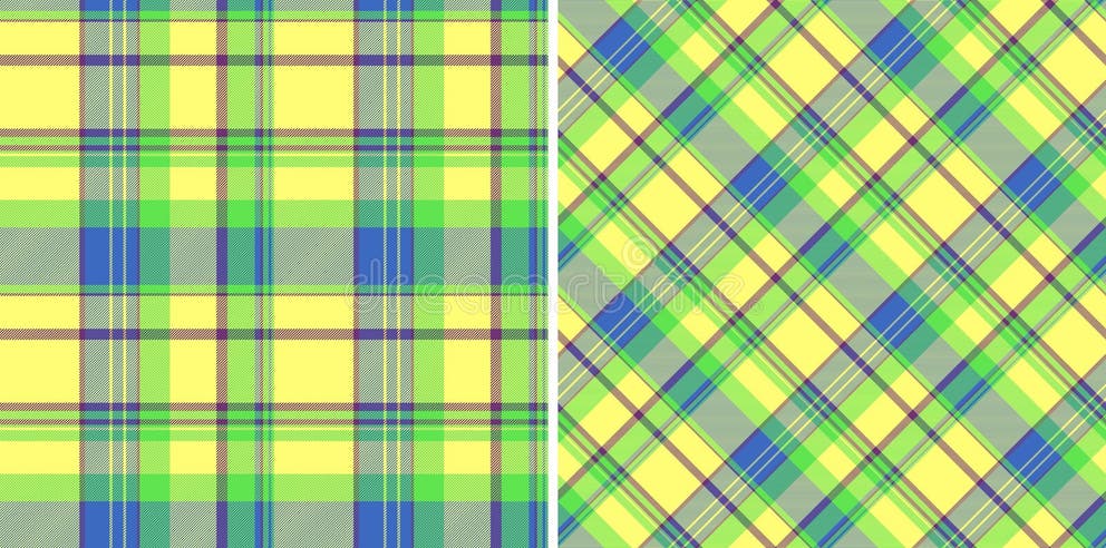 Colorful Plaid Patterns Classic and Diagonal Variations. Ideal for ...