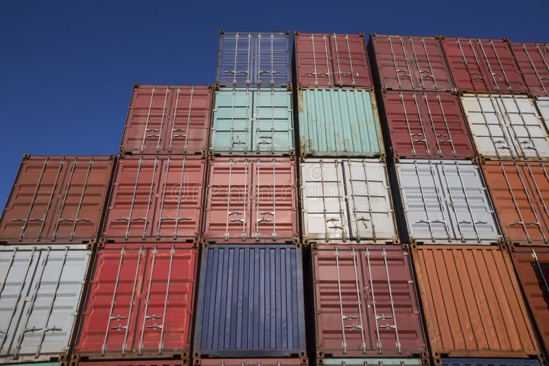 Shipping Containers Pattern Editorial Image - Image of cargo, colorful ...
