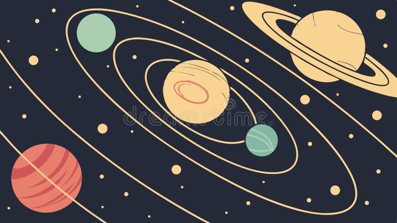 Colorful Planets in Outer Space Cosmos Vector, Vector Design Generative ...