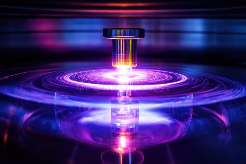 Colorful Plasma Discharge Creating Electric Currents in a Laboratory ...