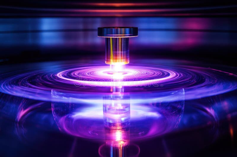Colorful Plasma Discharge Creating Electric Currents in a Laboratory ...