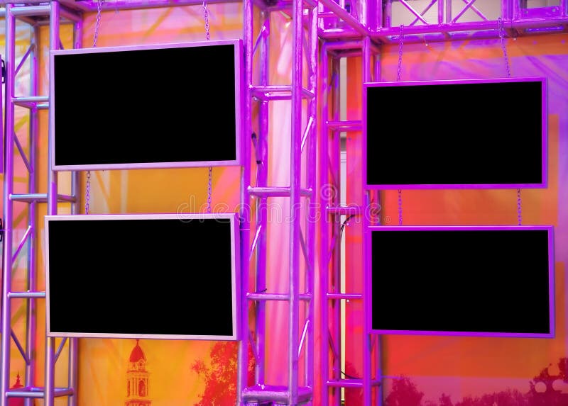 Colorful plasma panels stock image. Image of present, movie - 4602127