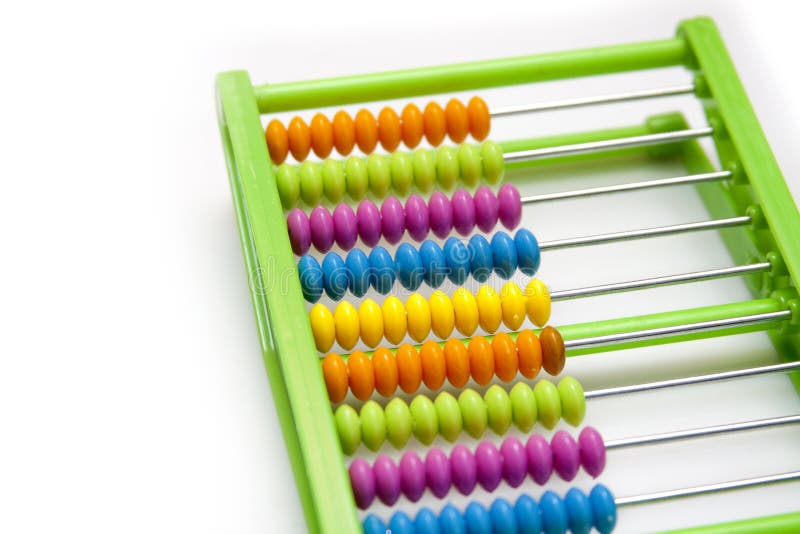 Old Abacus on White Isolated Background Stock Image - Image of ...