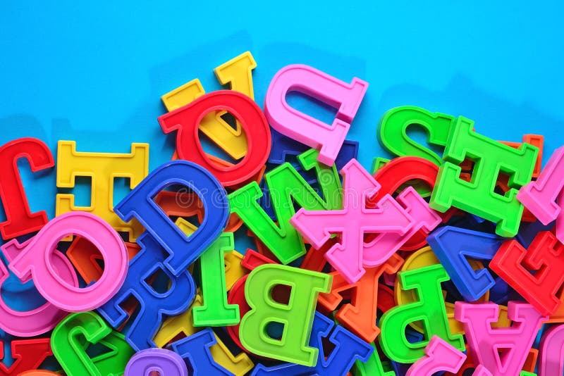Colorful Plastic Alphabet Letters Stock Photo - Image of letters, learn ...