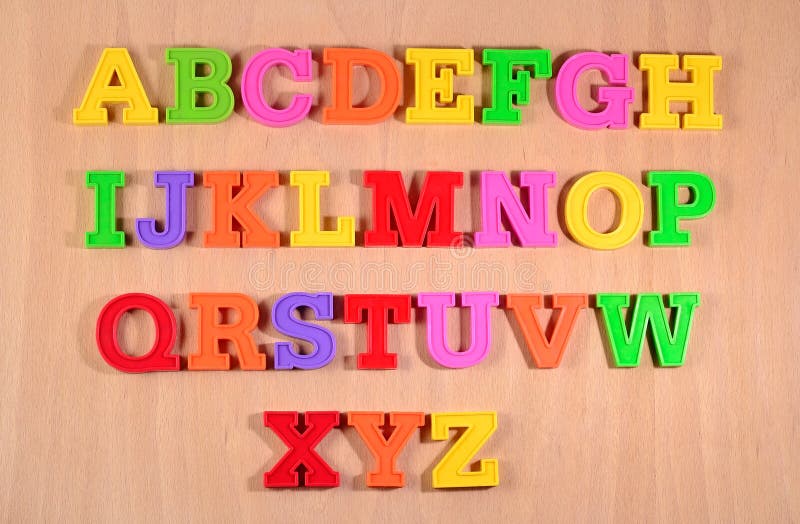Colorful Plastic Alphabet Letters Stock Image - Image of multicolored ...