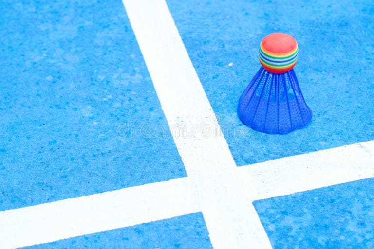 Colorful Plastic Badminton in the Training Ground View Stock Photo ...