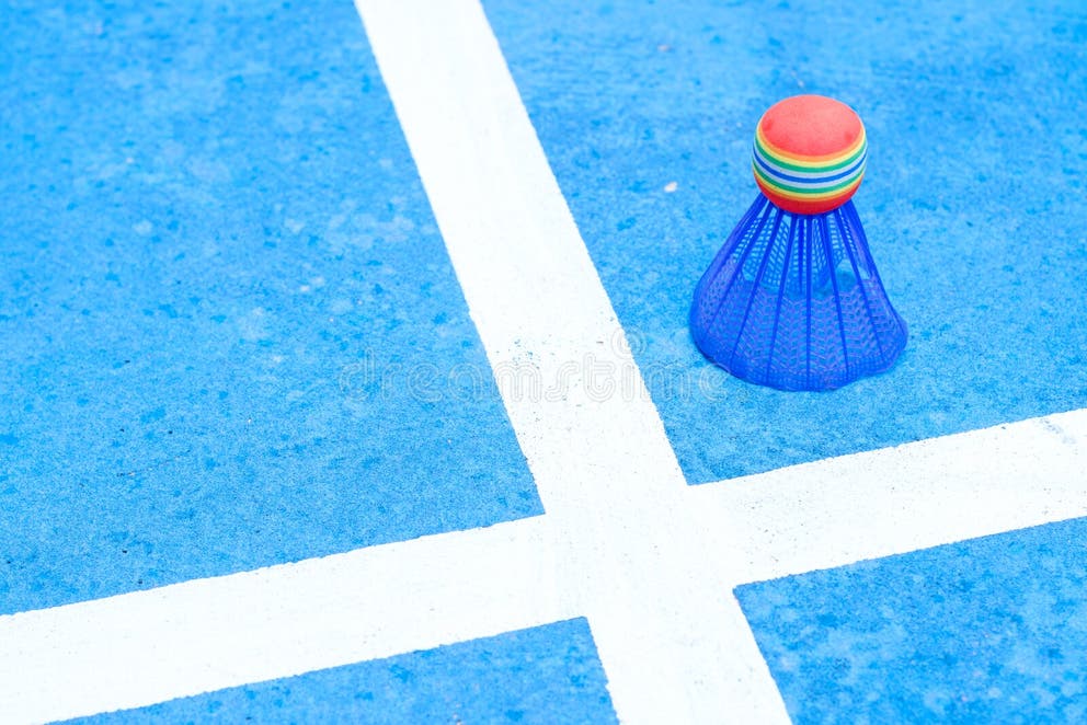 Colorful Plastic Badminton in the Training Ground View Stock Photo ...