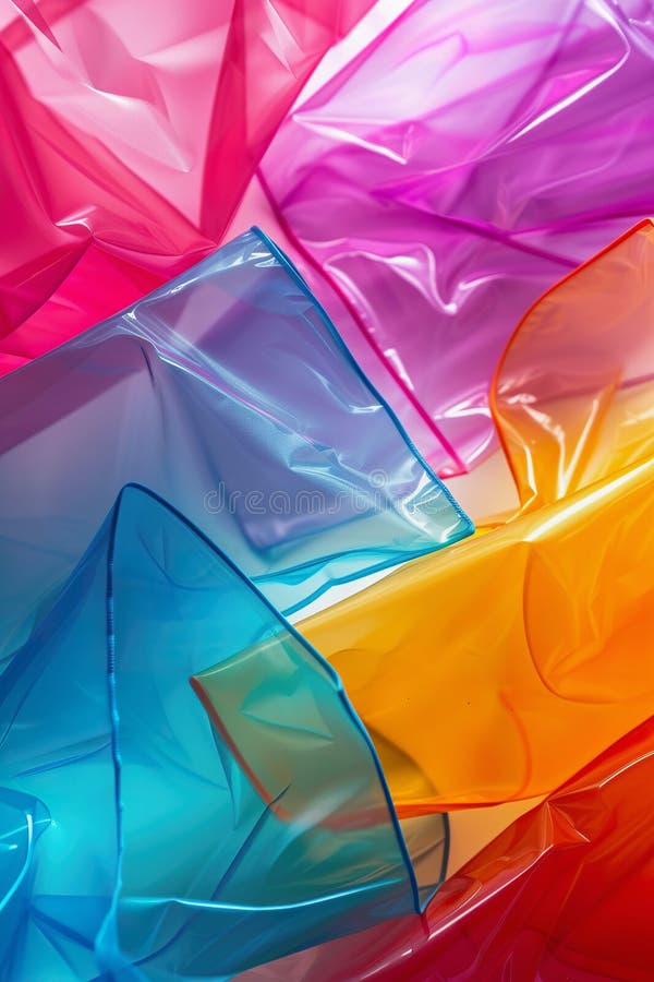 Colorful Plastic Bags, Environmental Concern Concept Stock Photo ...