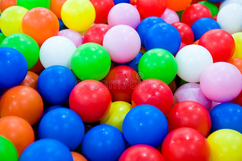 Colorful plastic balls stock photo. Image of bright, pink - 20800064