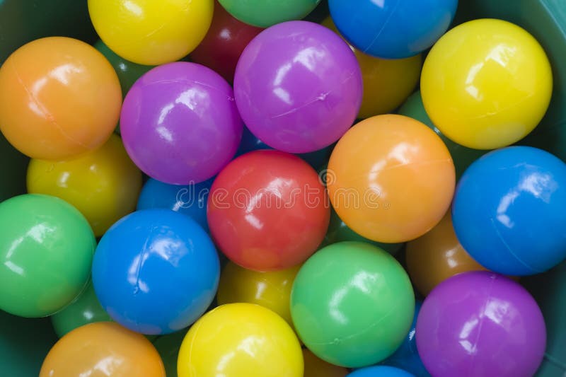 Colorful plastic balls stock image. Image of game, green - 31907761