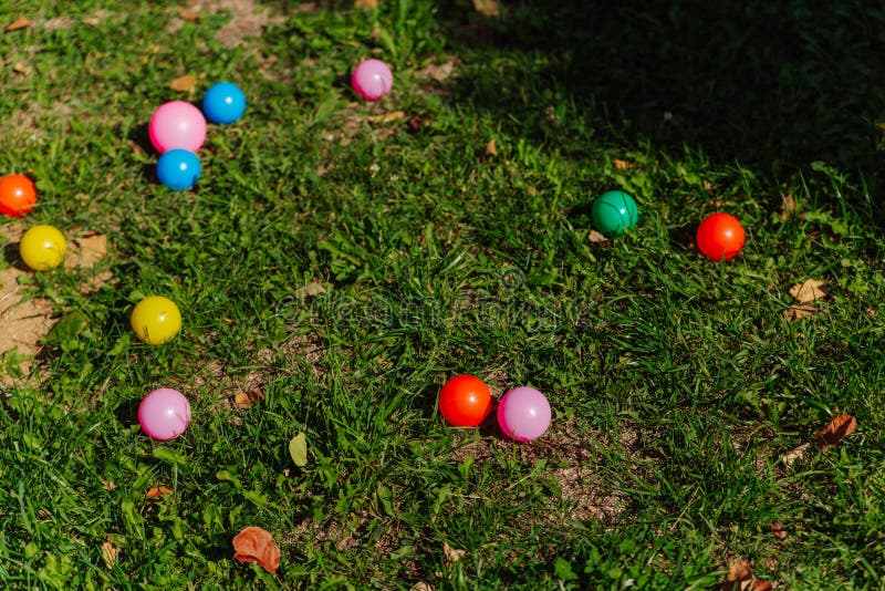 Colorful Plastic Balls for Playing Games and Teaching Children on the ...