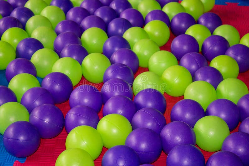 Colorful Plastic Balls in Pool,Game Room with Balls Colored Stock Photo ...
