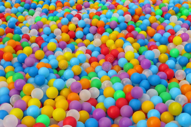 Colorful plastic balls stock photo. Image of round, colorful - 123035302