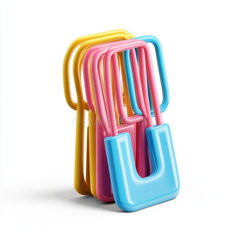 Colorful Paper Clips Stacked Together in Abstract Composition Stock ...