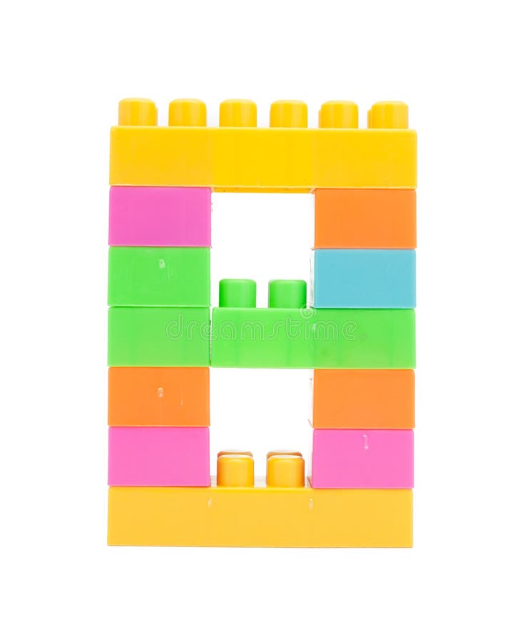 Colorful Plastic Blocks Forming the Number Eight Stock Photo - Image of ...
