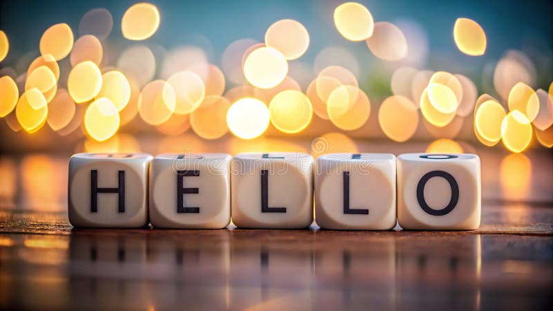 Colorful Plastic Blocks Spelling Hello in Multiple Languages a ...