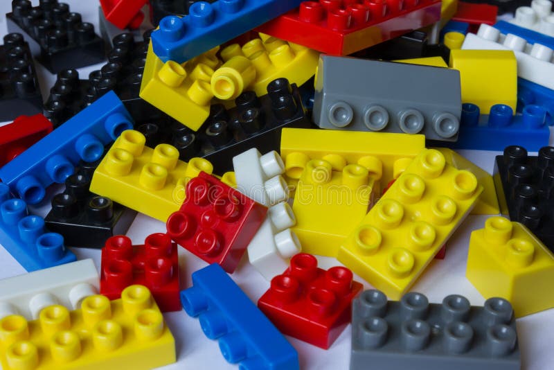 Multicolor Plastic Blocks Wall Stock Image - Image of pattern ...