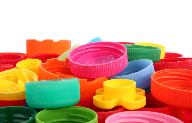 Colorful Plastic Bottle Caps Stock Image - Image of bottles, variety ...