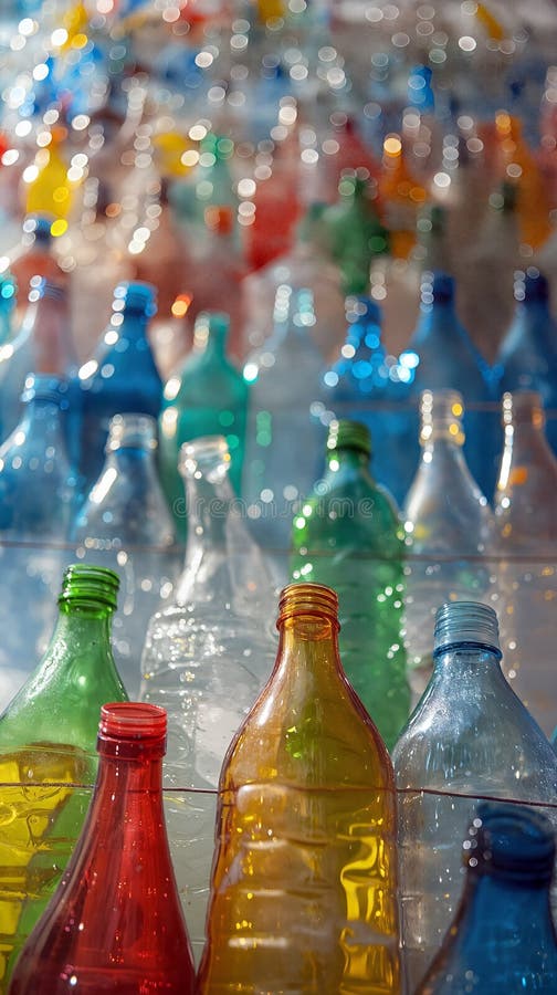 Colorful Plastic Bottles stock image. Image of garbage - 329659835