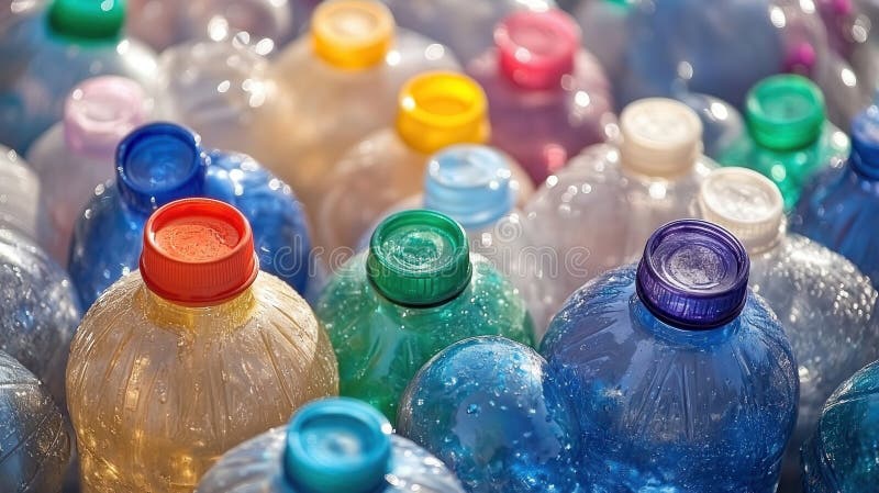 Colorful Plastic Bottles Showing Recycling and Environmental Issues ...