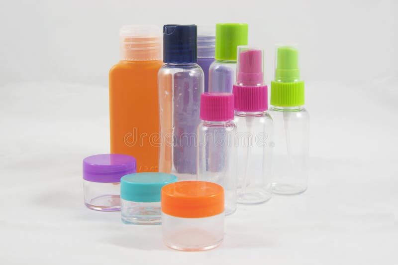 Colorful plastic bottles stock image. Image of container - 87396411