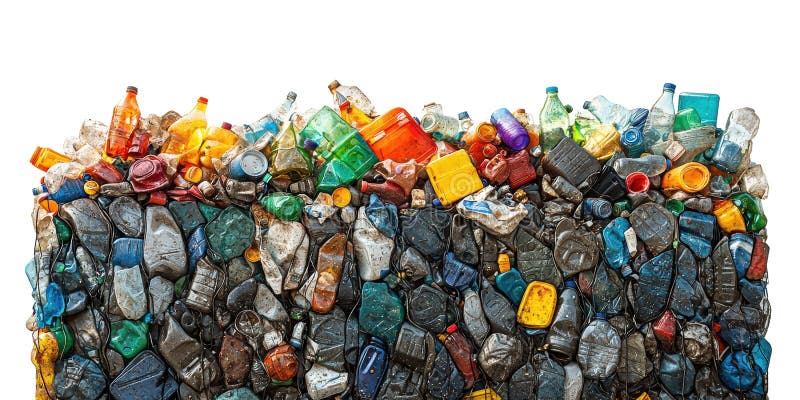 Colorful Plastic Bottles Stack Isolated on Transparent Background Stock ...
