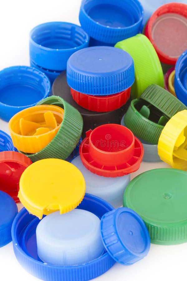 Colorful plastic caps stock image. Image of closeup - 101002145