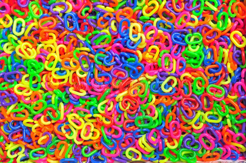 Colorful plastic chain stock image. Image of decorative - 44470375