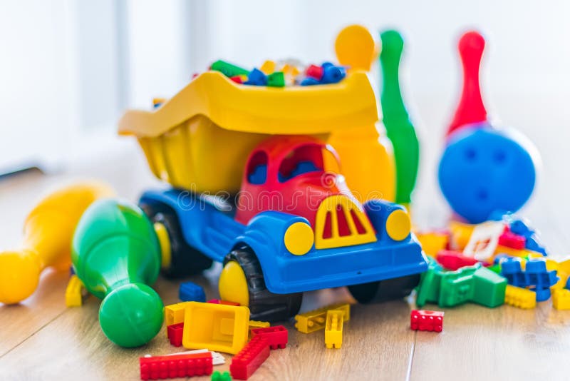 Plastic Children Toys Over the Blue Sky Stock Image - Image of sand ...