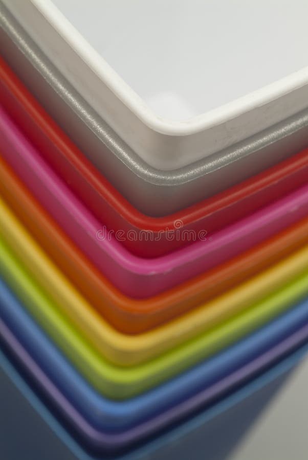Colorful Plastic Containers Stock Image - Image of multicolored, group ...