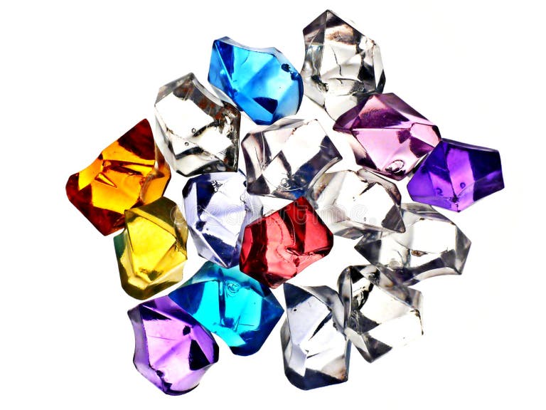 Colorful plastic crystals stock image. Image of artificial - 11385511