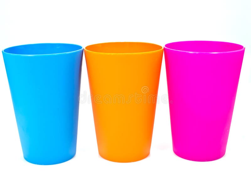 Colorful plastic cup. stock image. Image of objects, green - 37267247