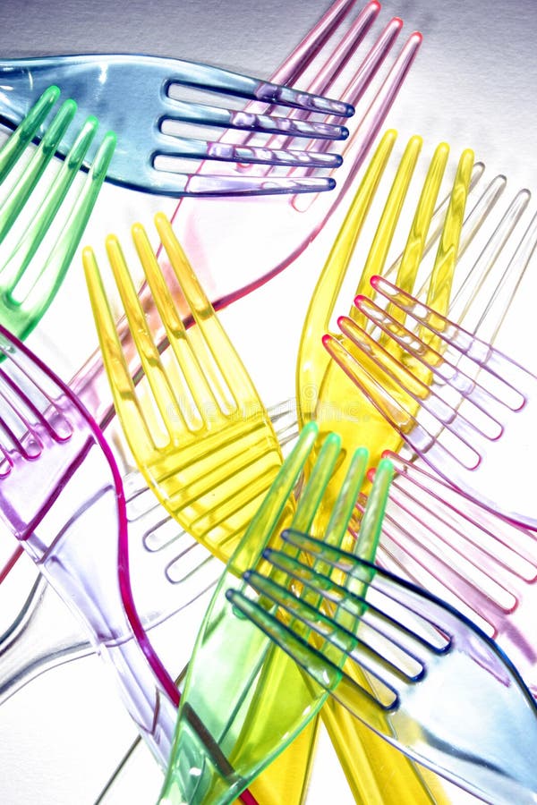 Plastic forks stock image. Image of cutlery, tableware - 27935255