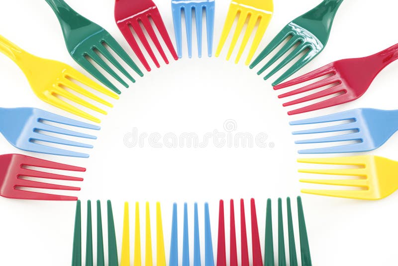 Plastic forks stock image. Image of cutlery, tableware - 27935255