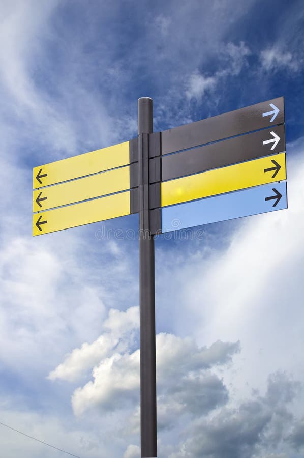 Colorful Plastic Informational Signs Stock Photo - Image of clean ...