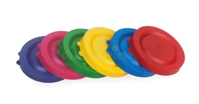 Colorful Plastic Lids for Jars Stock Image - Image of beverage, design ...
